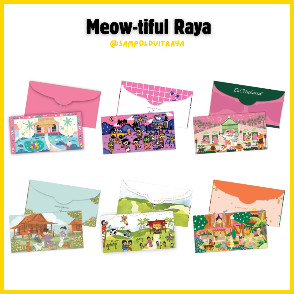 Kucing Meow Cat Purr Paw Potrait Potret Keluarga Family | Sampul Duit ...