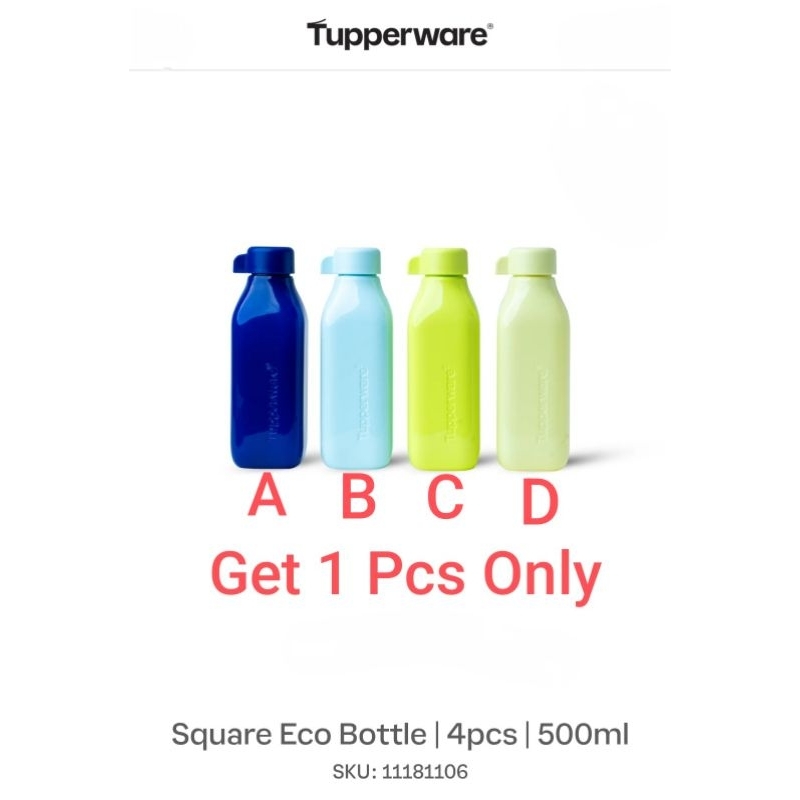 Tupperware Square Eco Bottle 500ml(1 Pcs) | Shopee Malaysia