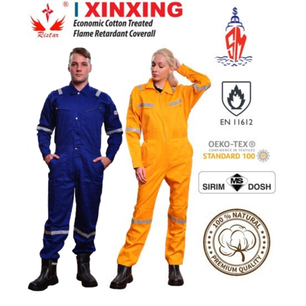 XinXing Economic Cotton Treated Fire Retardant FR coverall 200gsm 100 ...