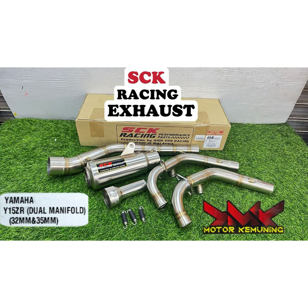 SCK RACING EXHAUST Y15 / LC135 4S / Y16 DUAL MANIFOLD OPEN EKZOS BY AHM ...