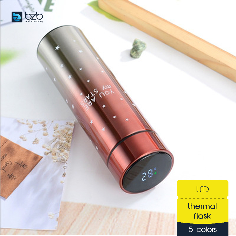 Smart LED Thermal Flask Double Wall Insulated Stainless Steel Vacuum ...