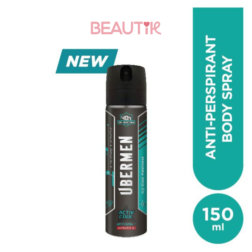 Ubermen Anti-Perspirant Body Spray 150ml (Activ Cool) | Shopee Malaysia
