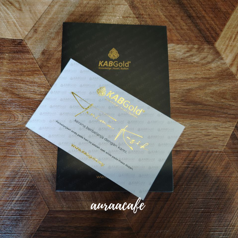 KAB Gold Bar Original Thank You Card Receipt Holder | Shopee Malaysia