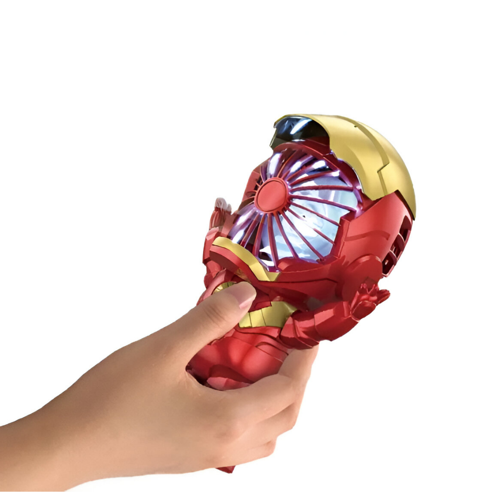 Robot mini Iron fanHandle Portable Folding USB Portable Charging Beach ...