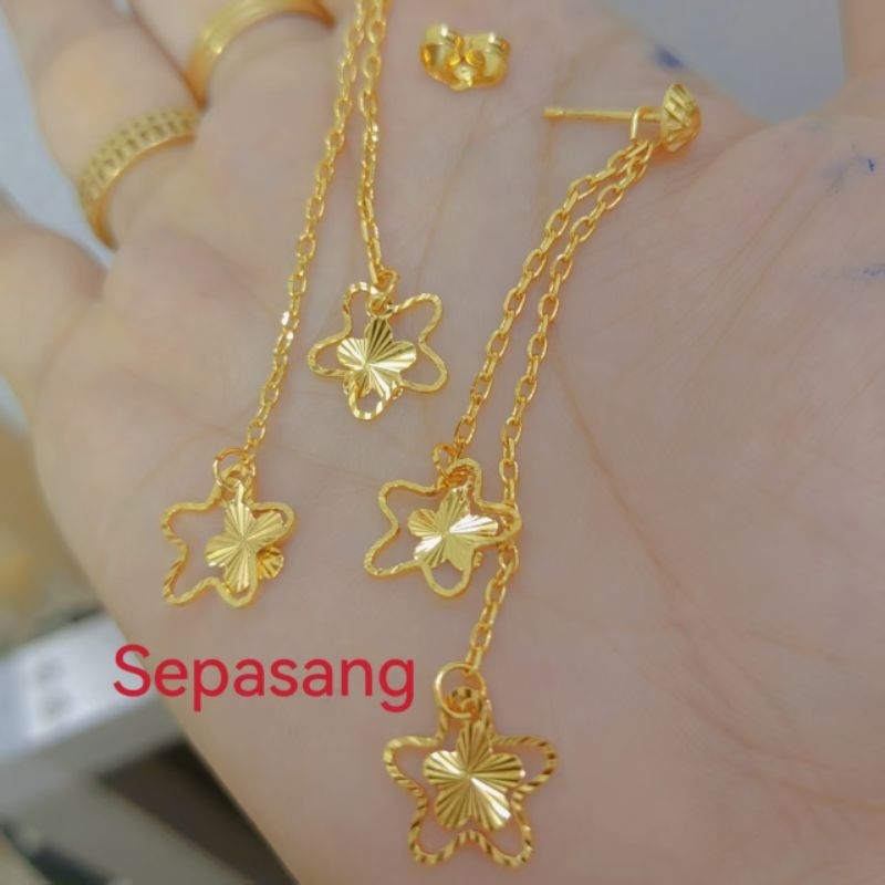 Subang Emas Bangkok earring GOLD PLATED | Shopee Malaysia