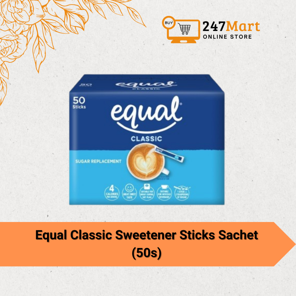 EQUAL Classic Sweetener Sticks Sachet (50s) | Shopee Malaysia