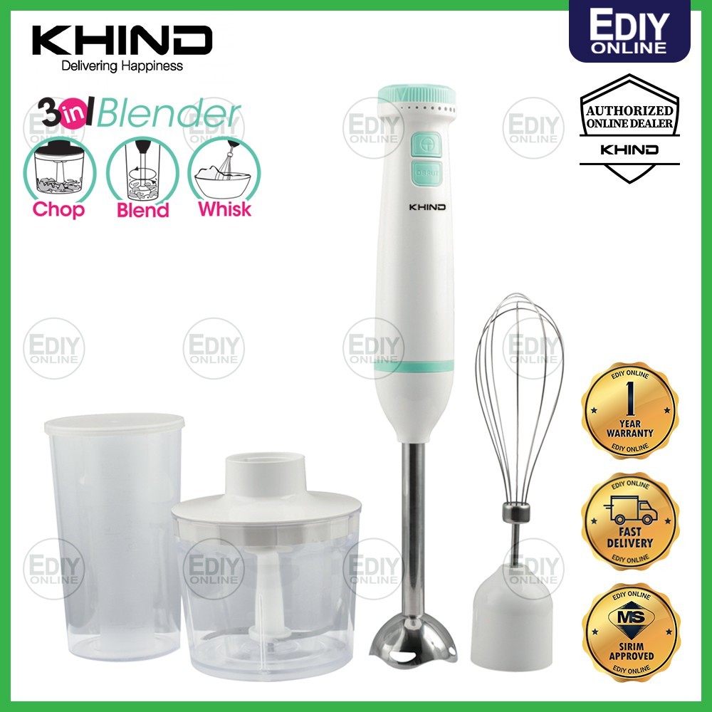 KHIND 3 IN 1 HAND BLENDER Pengisar BH600M BH-600M 搅拌机 | Shopee Malaysia