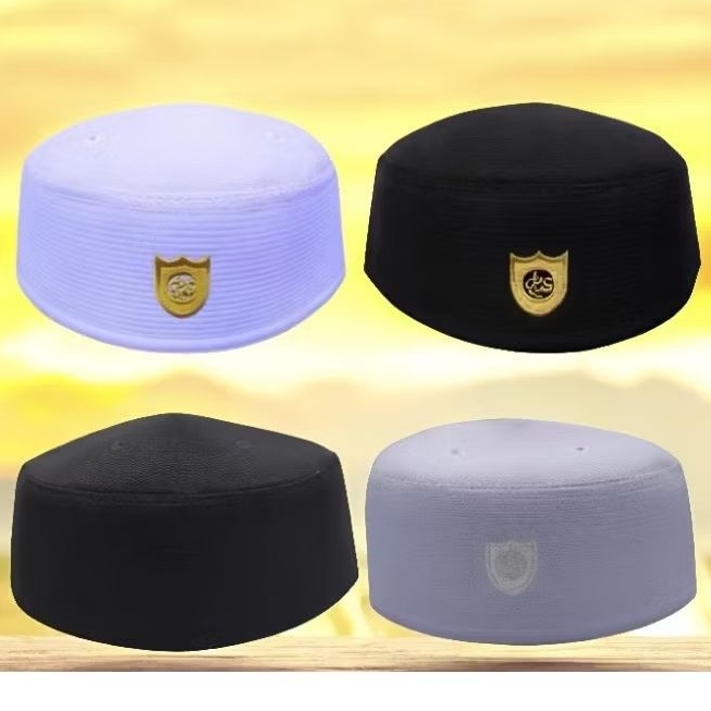 Kopiah Kosong Kopiah Putih kopiah hitam . Hitam with Gold Logo, Putih ...