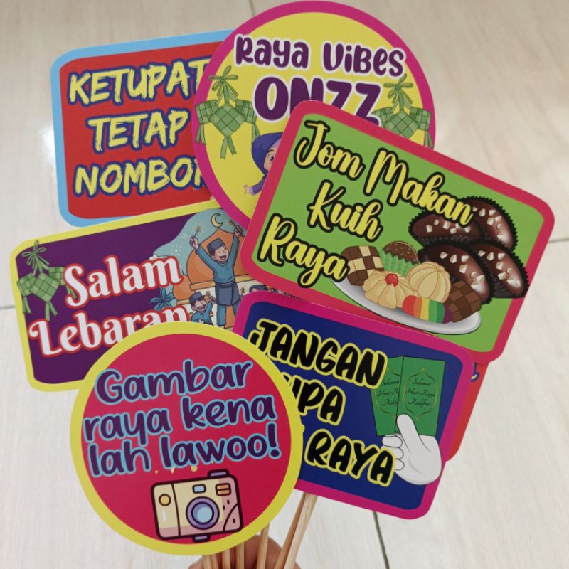 #1 ( NO COD) 8 PCS PROP RAYA 2025 PHOTOSHOOT SIZE BESAR | Shopee Malaysia