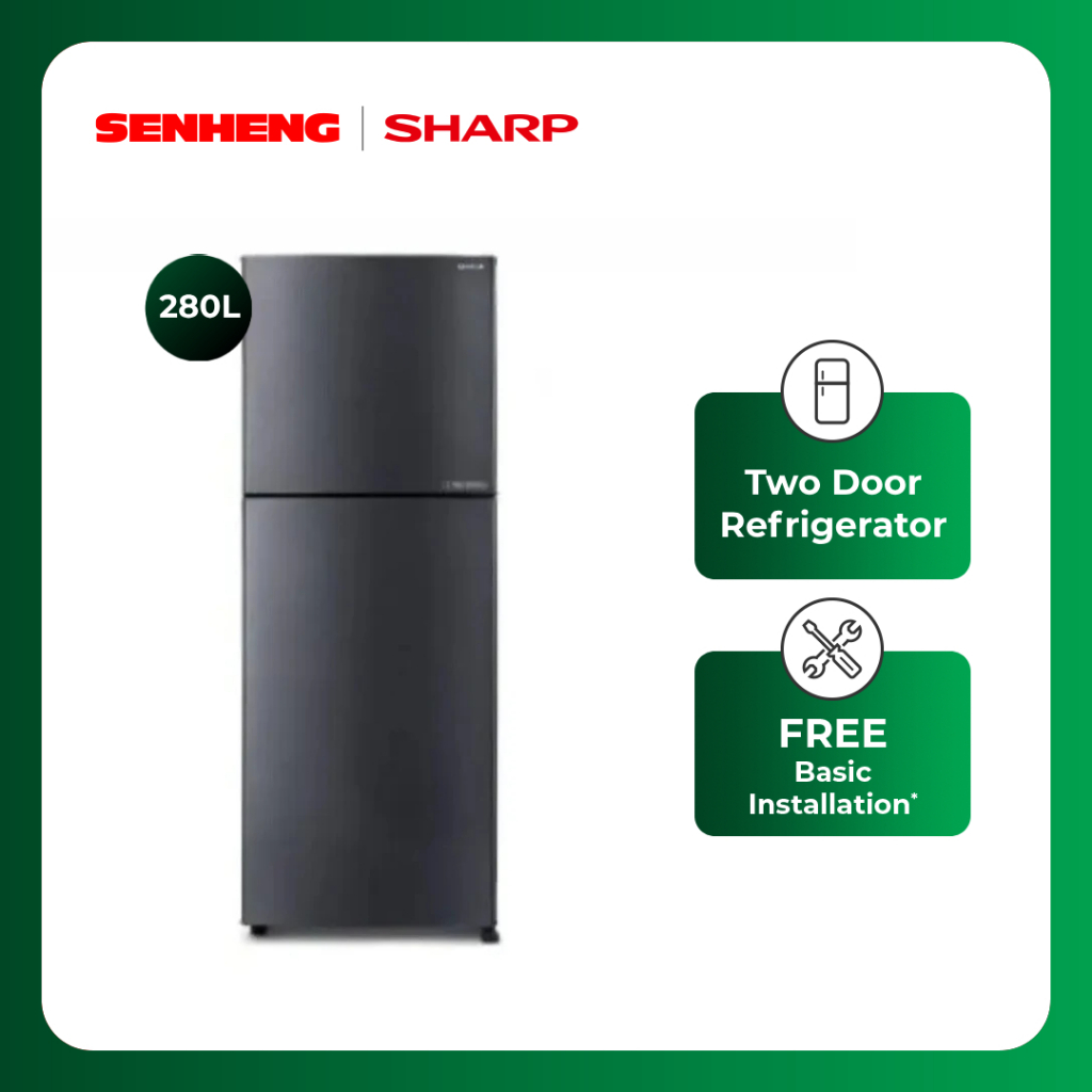 Sharp 280L 2 Door Fridge Refrigerator J-Tech Inverter Technology SJ2822MDS Peti Sejuk | Shopee ...