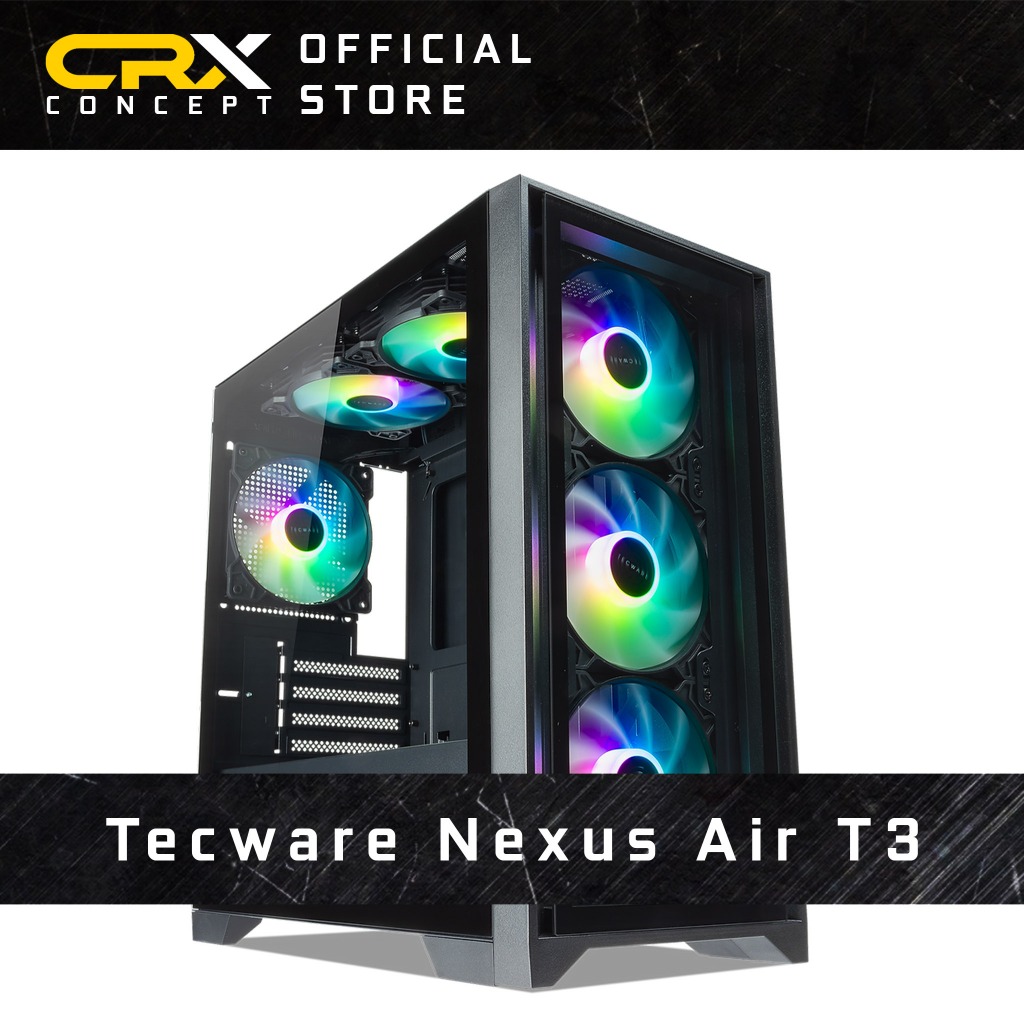 TECWARE NEXUS AIR T3 OMNI ARGB M-ATX CASING - PRE-INSTALLED 6*120mm ...