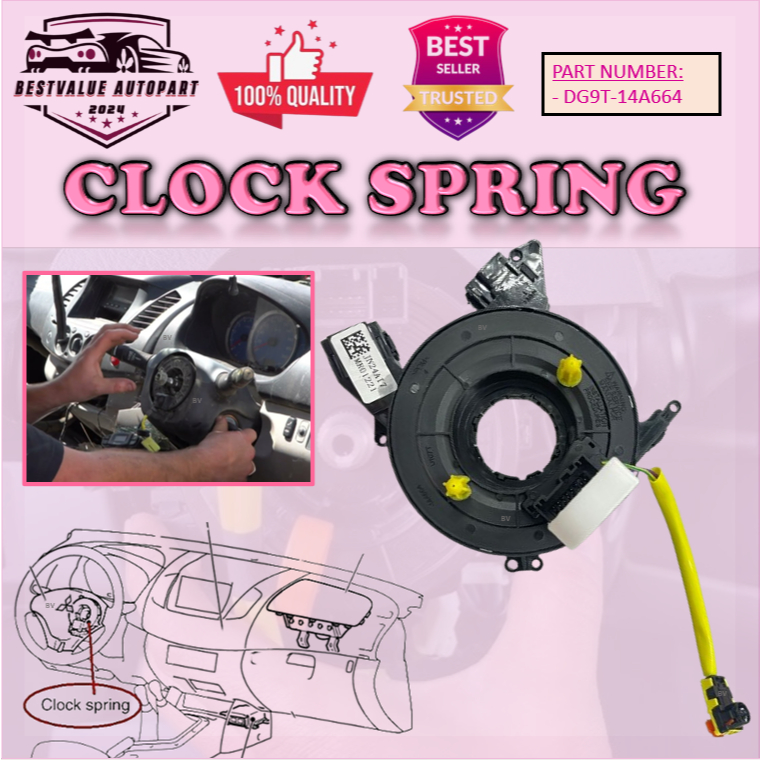 💫MALAYSIA READY STOCK💫FORD RANGER T7 THAILAND CLOCK SPRING SPIRAL ...