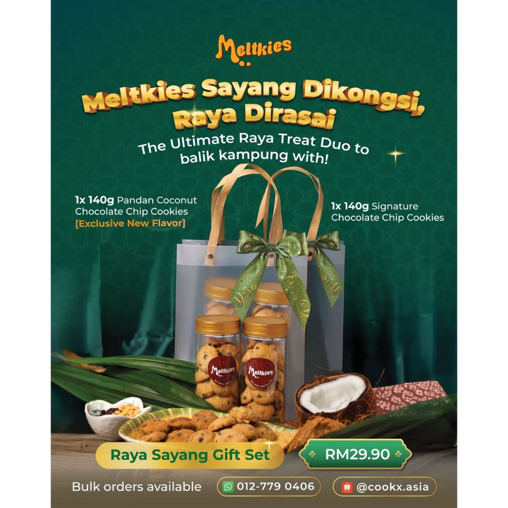 Meltkies Limited Raya Duo Gift Set: Malaysian Handcrafted Pandan ...