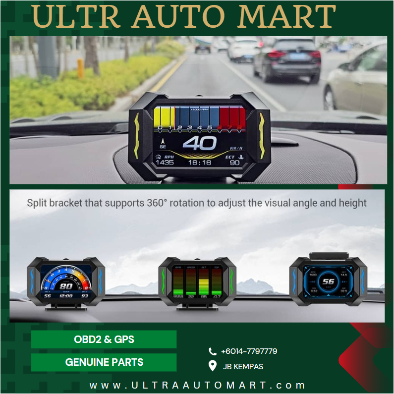 OBD2 + GPS New System OBD II DIGITAL METER SMART HUD OBD2 GAUGE ...