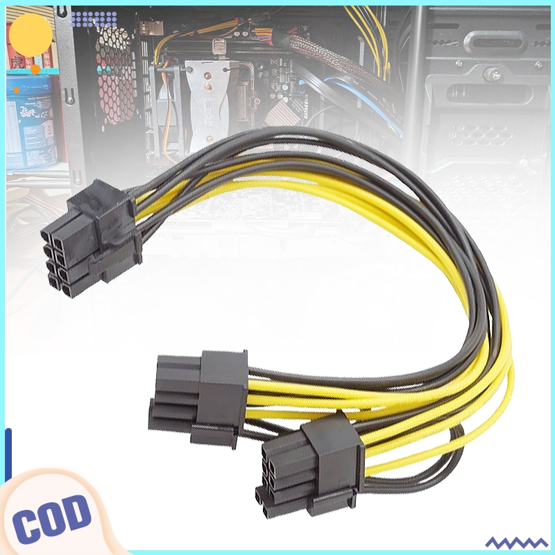 GPU 8pin to Dual 8Pin Male Y Splitter Power Cable Video Card Power ...