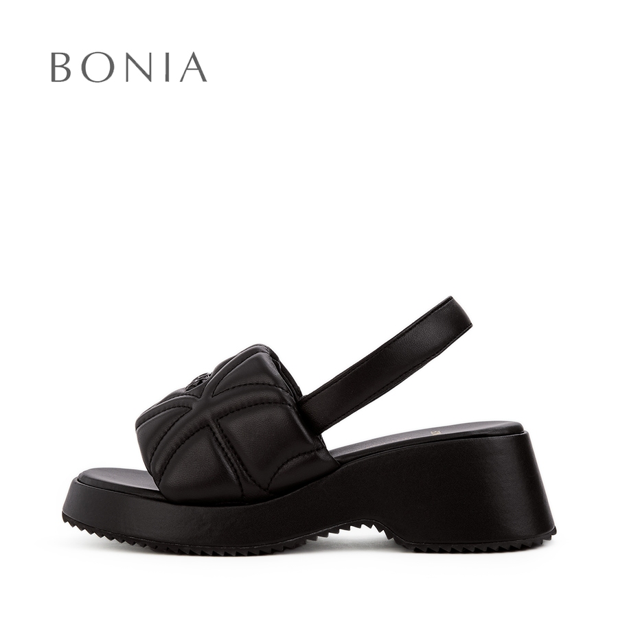 Bonia Black Andrea Wedges | Kasut Tumit Baji | Shopee Malaysia