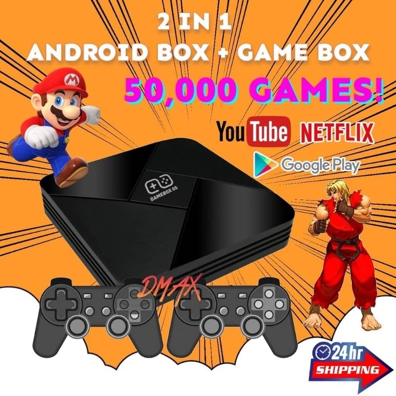 Android TV Box + Game Box G5 Retro Classic Gaming Console Arcade ...