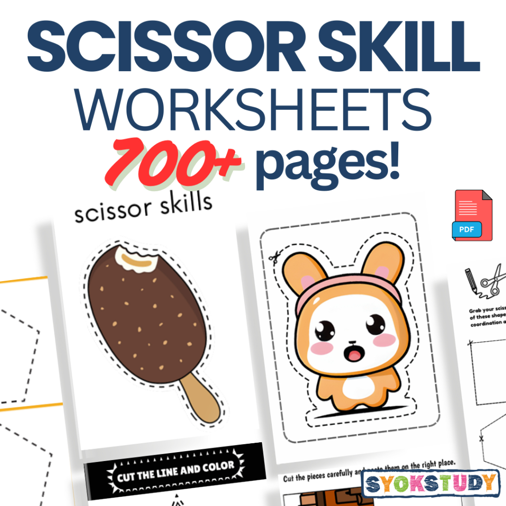 PDF | Scissor Skill & Cutting Worksheets / Children Learning Education ...