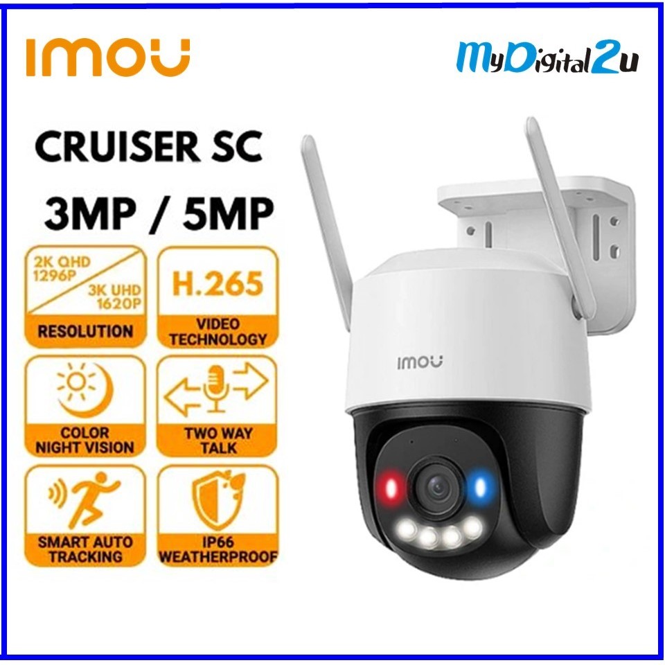 IMOU Cruiser SC 3MP/5MP 2K/3K Pan/Tilt Outdoor IP66 Color Night Vision ...