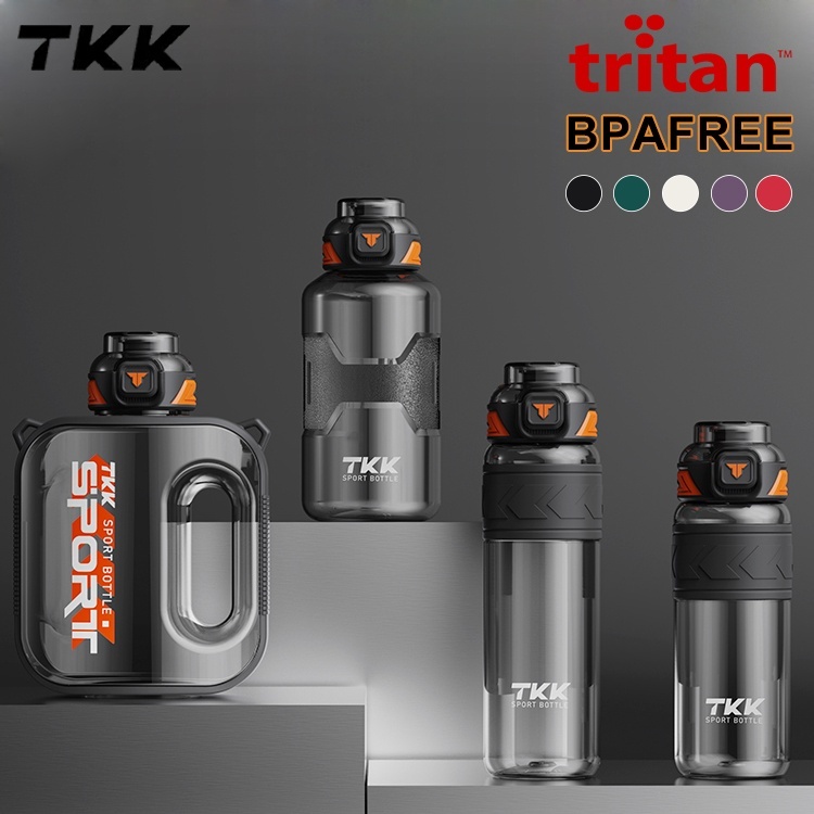 TKK Botol Air BPA Free Water Bottle Sports with straw tritan 400ML/600ML/1L/2L Ready stock ...