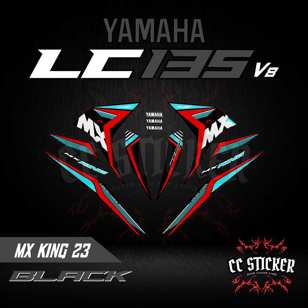 YAMAHA LC 135 V8 Fi | STRIPE STICKER MOTOR MX KING 135 IND 2025 ...