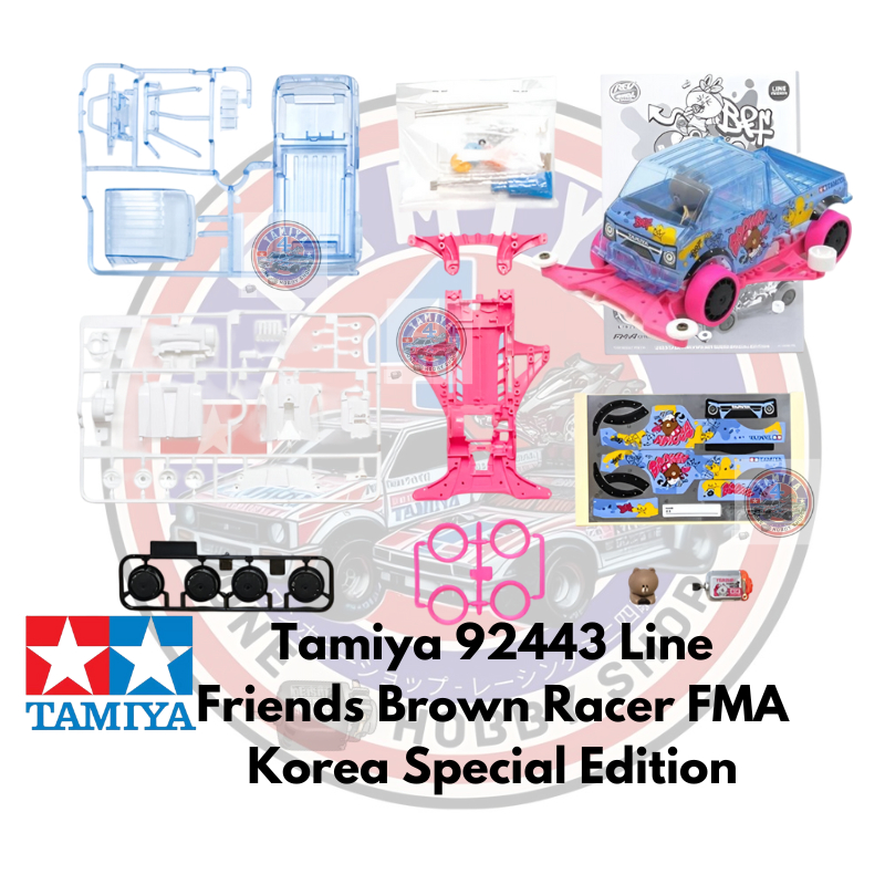 Tamiya 92443 1/32 Mini 4WD Car Kit FM-A Chassis Jr Line Friends Brown ...