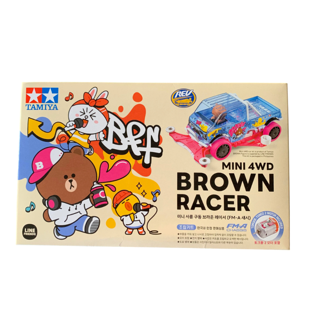 Tamiya 92443 1/32 Mini 4WD Car Kit FM-A Chassis Jr Line Friends Brown ...
