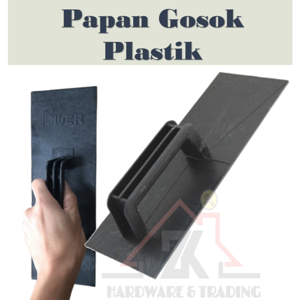 Papan Gosok Plastik Plaster Simen Hitam Sudu Simen 4" PVC Plastering ...