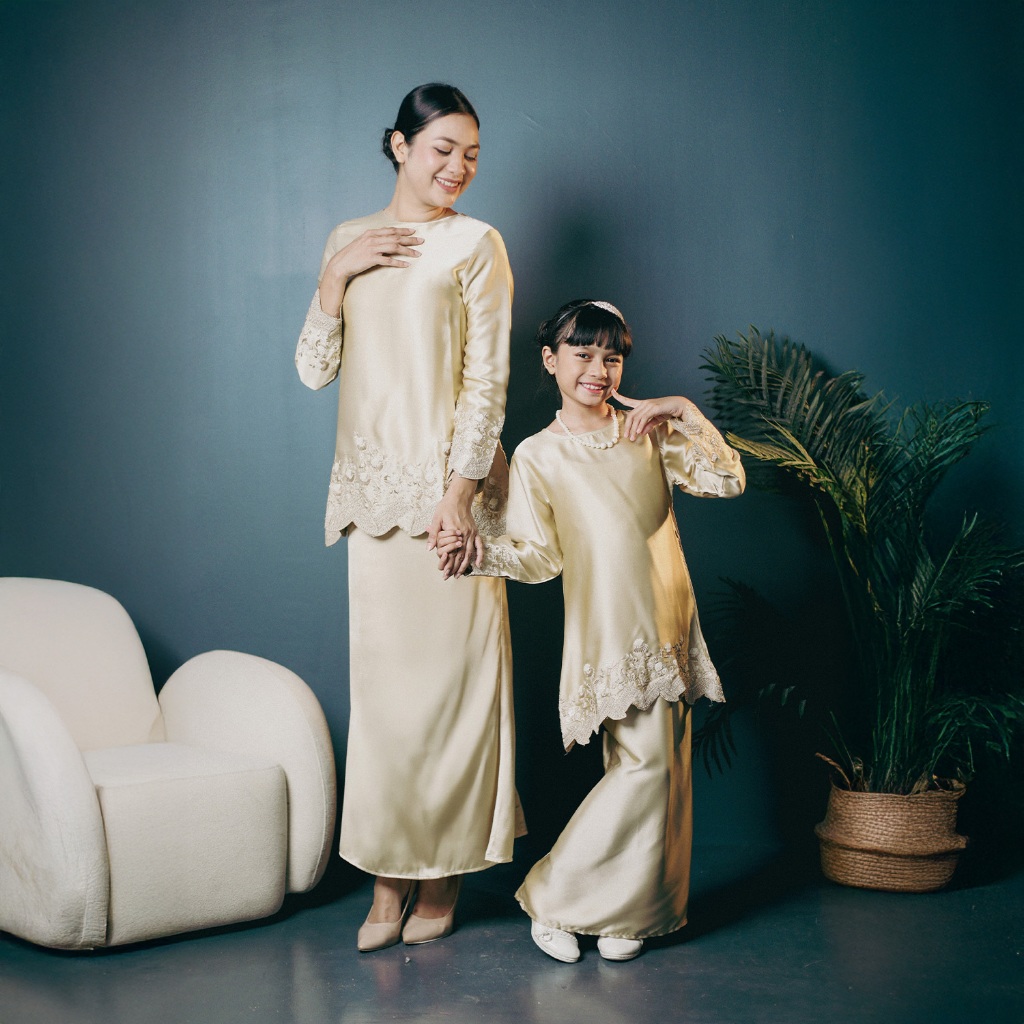Baju Kurung Raya Modern Satin Milani | Shopee Malaysia