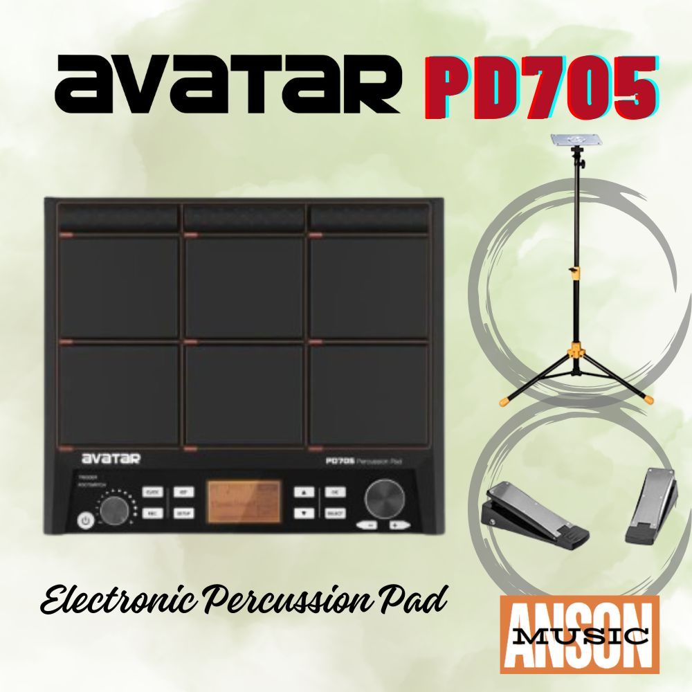 Avatar PD705 Electronic Percussion Pad with Pedals & Stand ( PD-705 / PD 705 ) | Shopee Malaysia