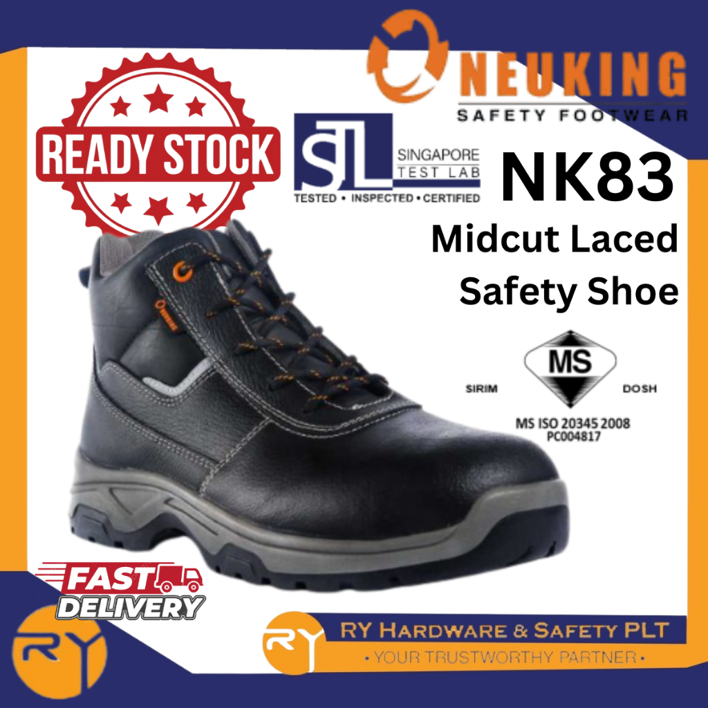 [CLEARANCE] NEUKING NK83 Mid Cut Laced Safety Boots (DOSH & SIRIM ...