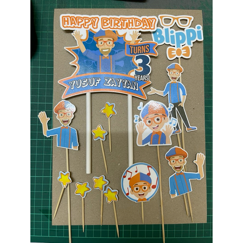 KEK TOPPER BLIPPI (BOLEH EDIT NAMA) | Shopee Malaysia