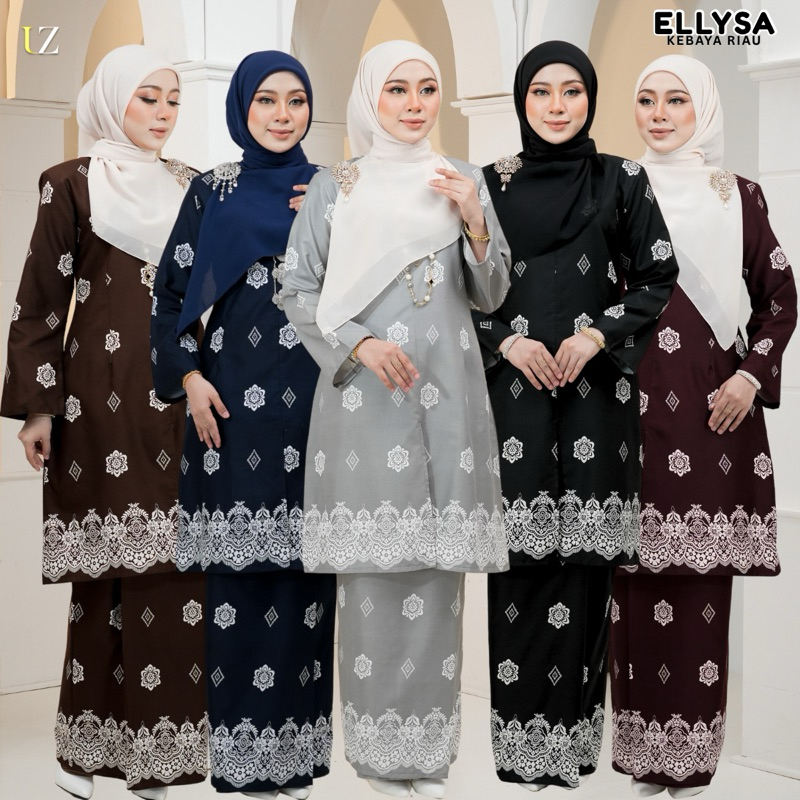 Kebaya Riau Ellysa By Uzma Exclusives - Kurung Riau Soft Cotton ...