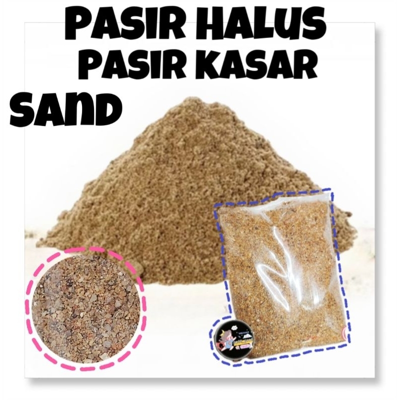 pasir kasar 1kg perbag sand 2kg pasir halus | Shopee Malaysia
