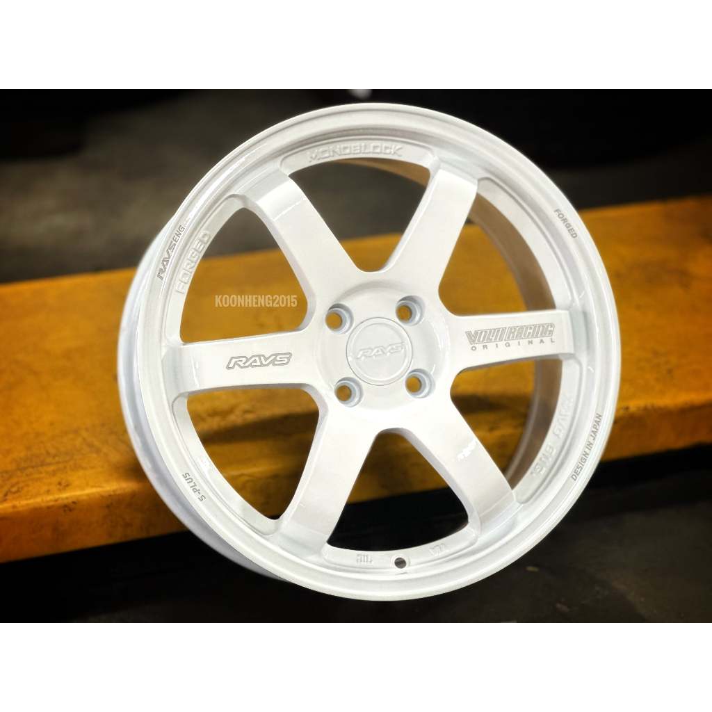New THAILAND Car Sport Rim RAYS TE37 Wheels 17x7J 4x100 ET40 White ...