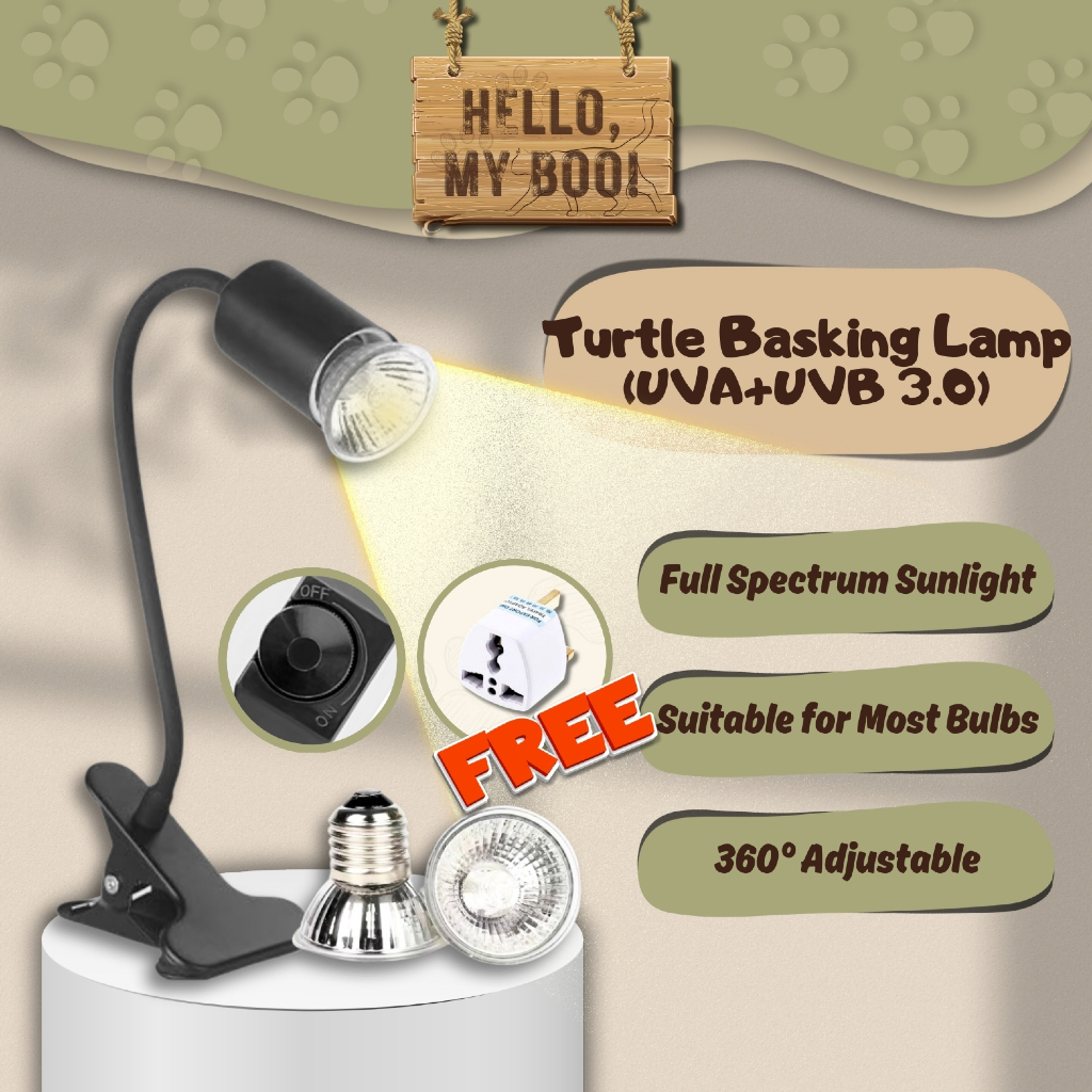 🐢Turtle Basking Lamp (UVA+UVB 3.0) 🐢 | Full Spectrum Light for Turtles ...