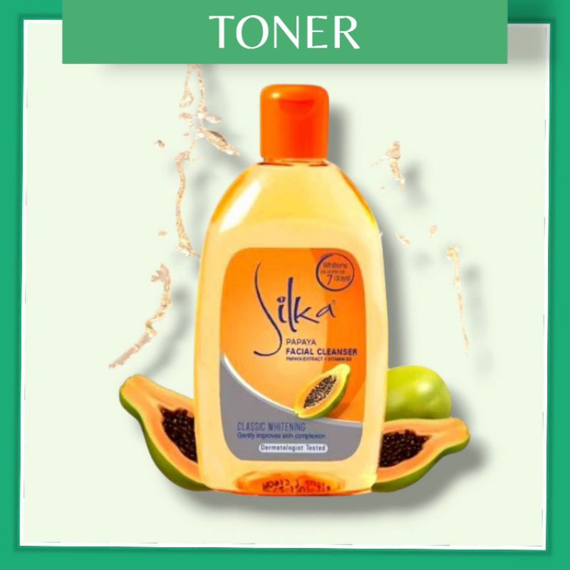 SILKA PAPAYA FACIAL CLEANSER TONER PAPAYA EXTRACT VITAMIN B3 150ML ...