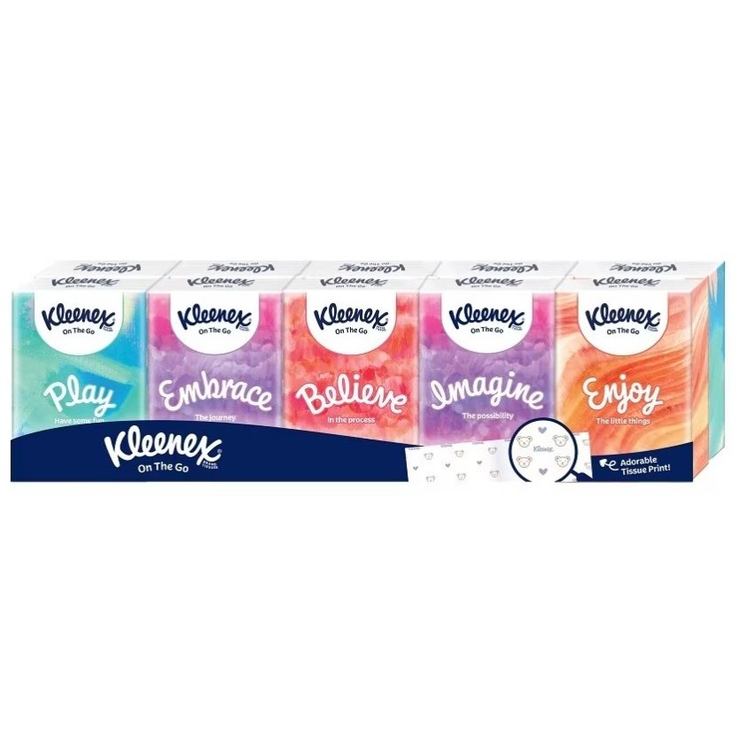 KLEENEX Hanky Pack Pocket Tissue 3 Ply Cute Mini Travel Tissue Paper ...