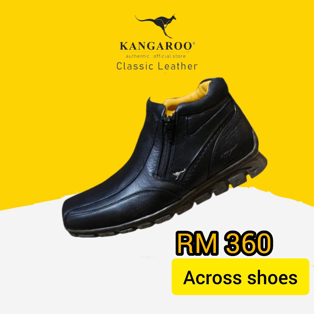 ORIGINAL KANGAROO FULL LEATHER KGC-9652 Men Shoe (Black) | Shopee Malaysia
