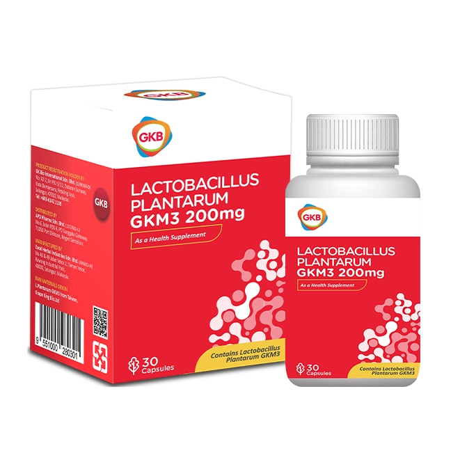 GKB Lactobacillus Plantarum GKM3 200mg ( 30 Capsules ) [ Expiry : 2026 ...