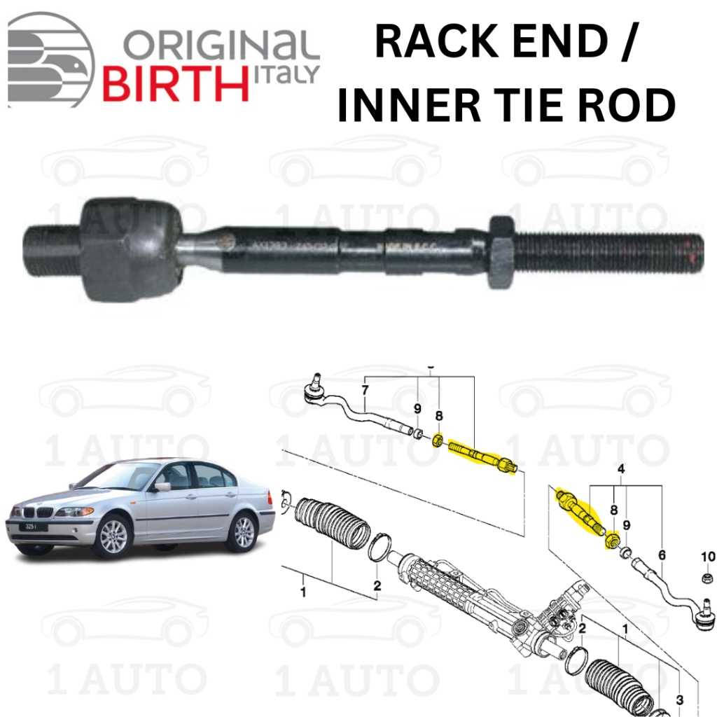 ORIGINAL BIRTH ITALY RACK END / INNER TIE ROD BMW E46 Z4 E85 | Shopee ...