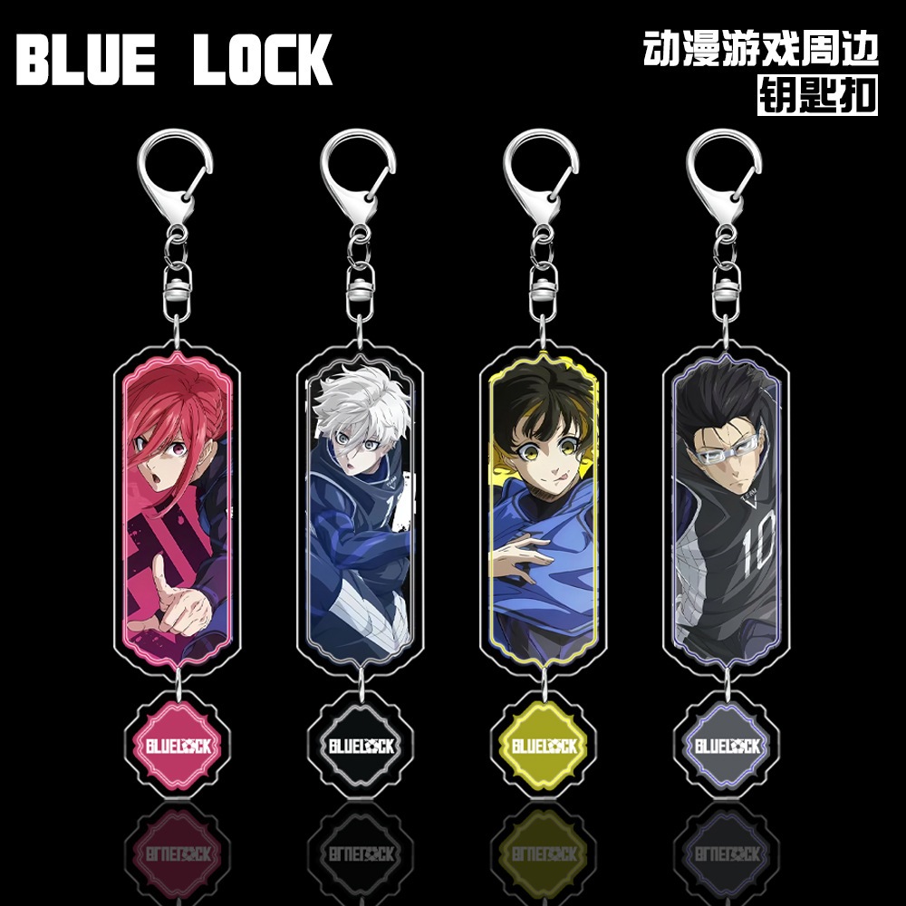 Blue Lock Anime Rectangular Keychain Nagi Isagi Bachira Collection ...
