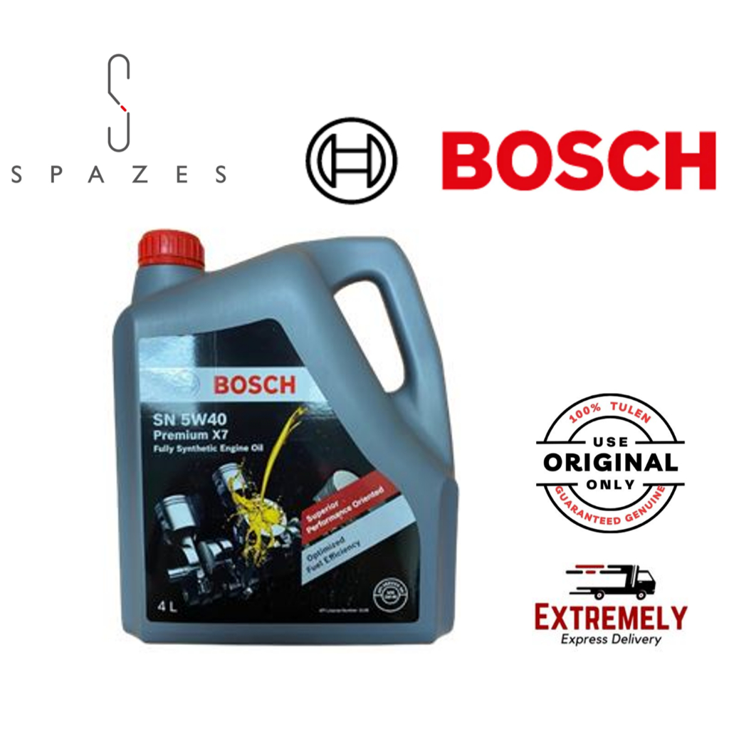 Bosch 5W40 X7 Fully Synthetic Engine Oil Bosch Engine Oil X7 4L Bosch ...
