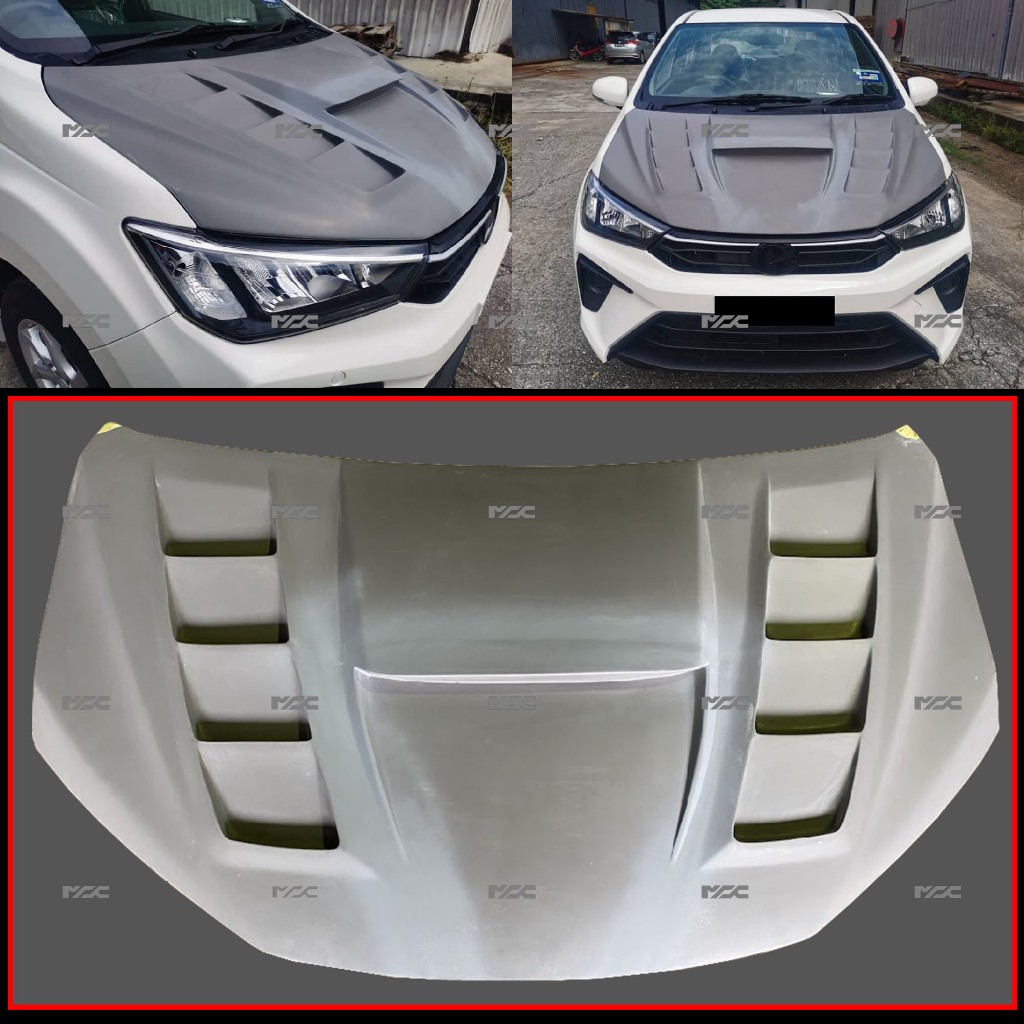 Perodua Bezza 2016-2024 Varis Wide Look Bonet Depan Material Fiber ...