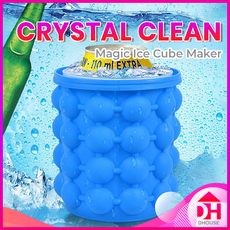 Magic Ice Cube Maker Silicone Rubber Tray Molds Frozen Saving Ice ...