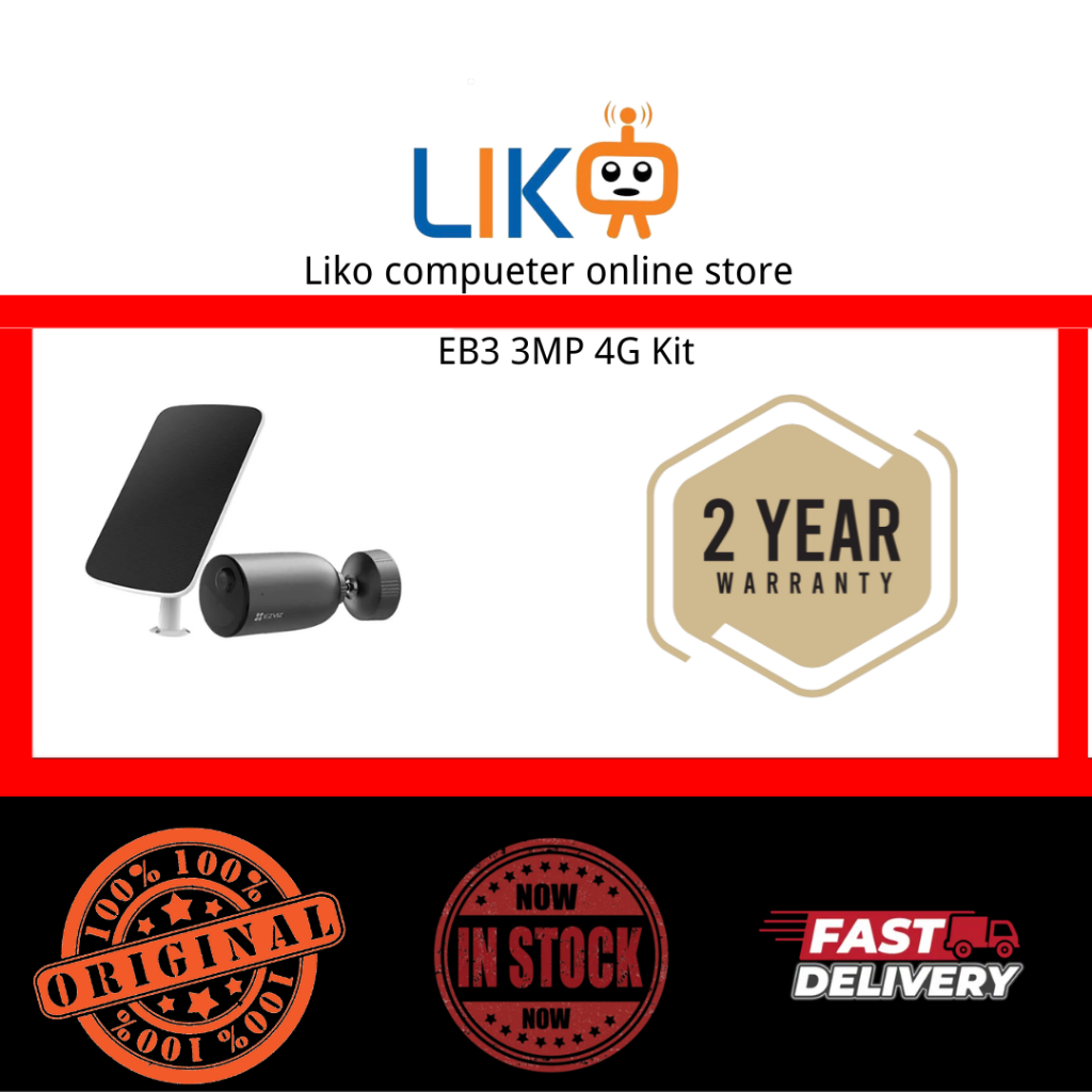 EZVIZ EB3 3MP 4G Kit 2K Standalone Smart Home Battery Camera | Shopee ...