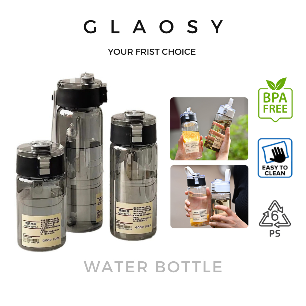 [ 750ml / 500ml ] Ins Style Water Bottle Drinking Botol Air Bekas Air Botol Minuman Viral ...