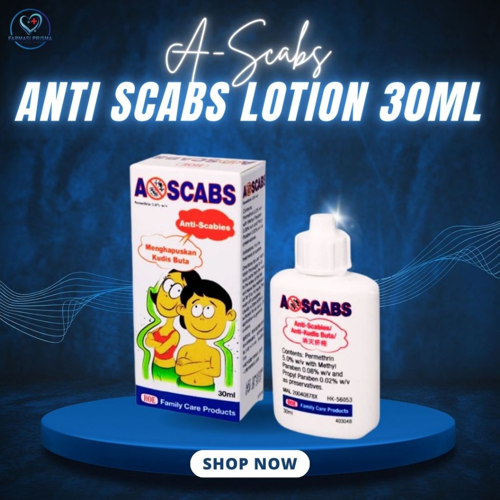 A-SCABS / ASCABS LOTION 5% 30ML / ANTI-SCABIES / KUDIS BUTA / HAMA ...