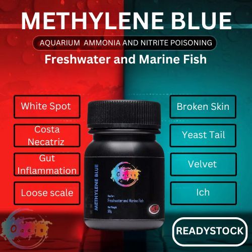 READY STOCK Oasis Methylene Blue Fish Medication Fish Medicine Ubat Ikan ubat biru ikan hormone ...