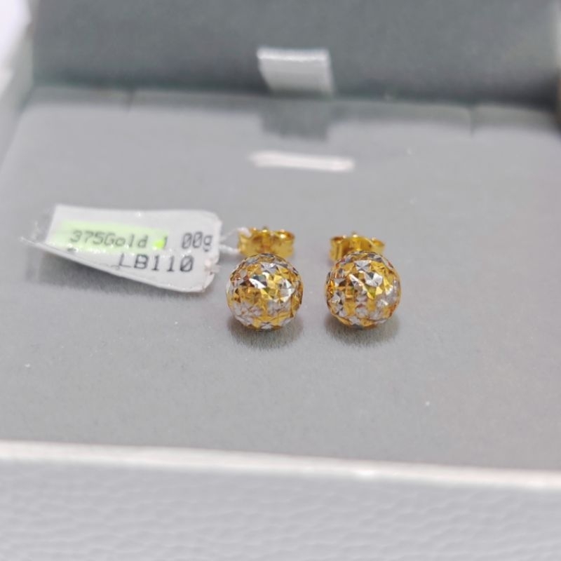 Subang paku bulat emas 375 S102A,B,C,D,E | Shopee Malaysia